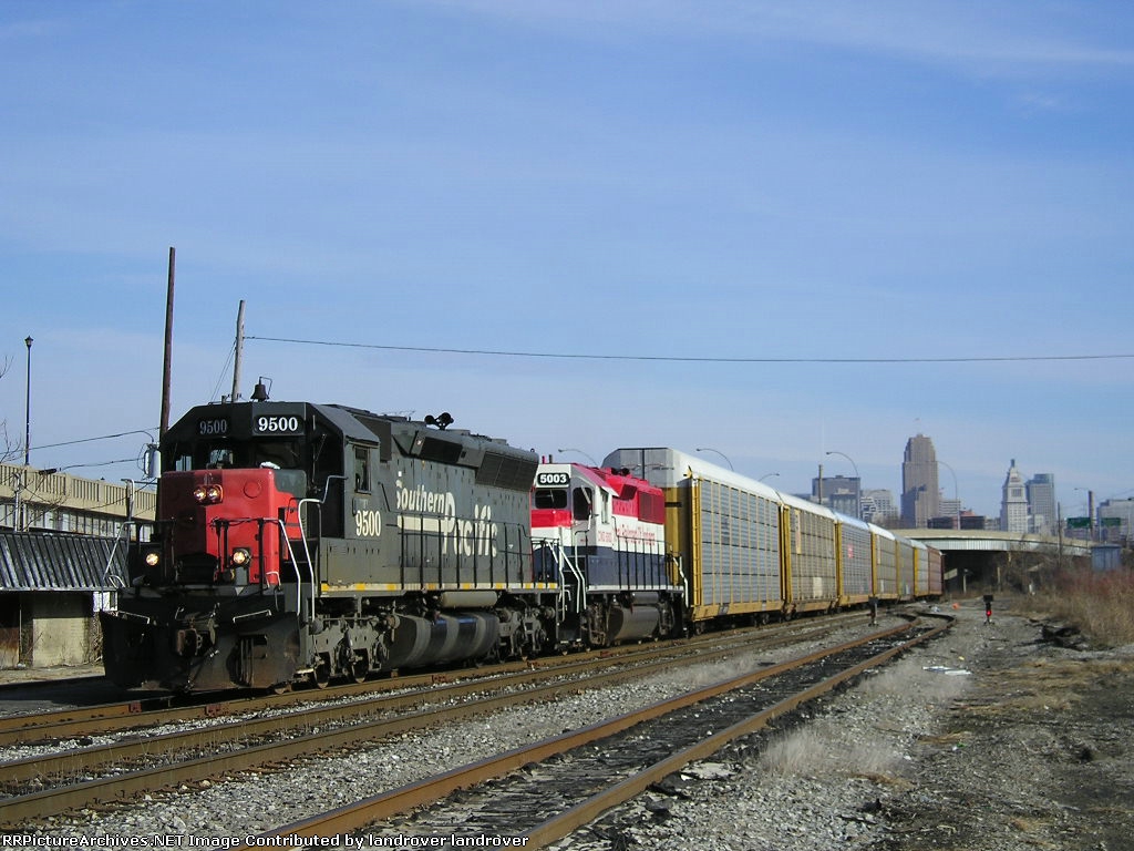IORY 9500 & CIND 5003 Westbound In Front Of The Old Amtak Station